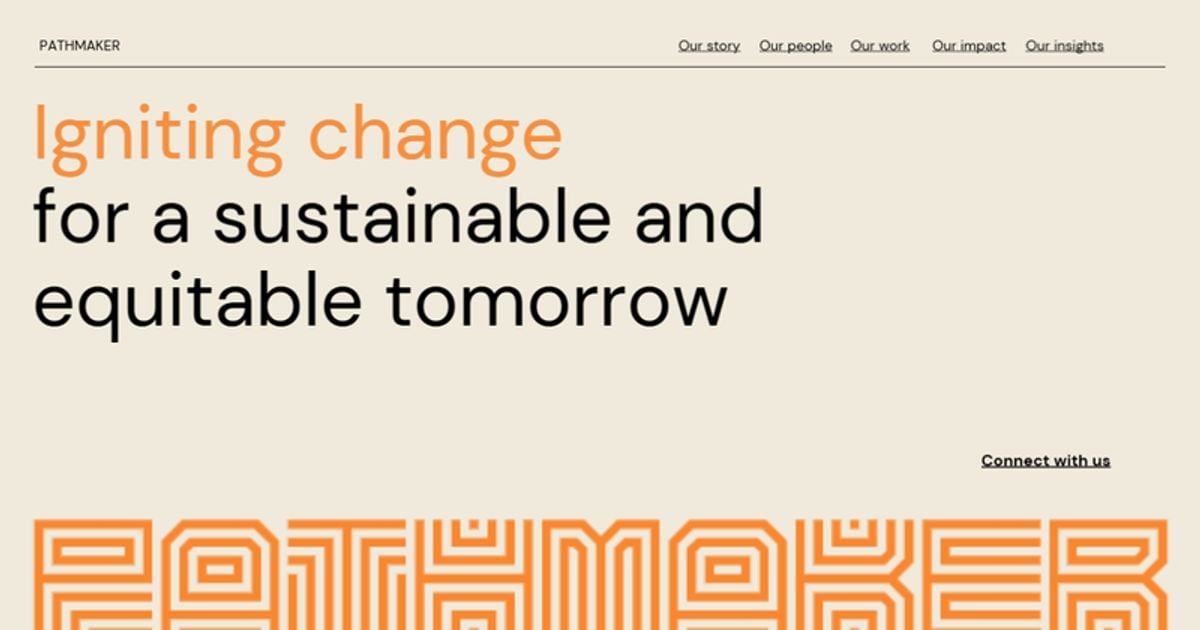 PATHMAKER: Strategic advisory consultancy. Social enterprise.